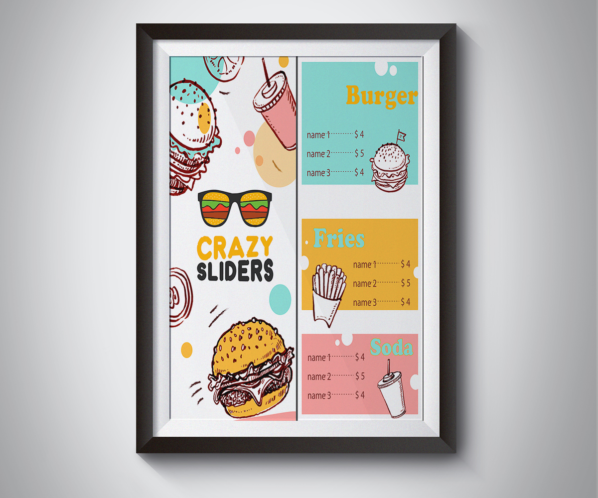 Playful, Colorful, Business Menu Design for a Company by HamzaMalik ...
