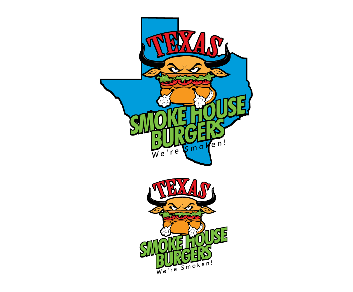 Playful, Personable, Fast Food Restaurant Logo Design for Texas Smoke ...