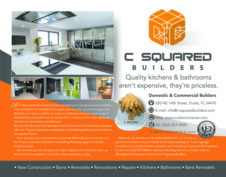 Bold, Serious, Residential Construction Flyer Design for USA Home ...