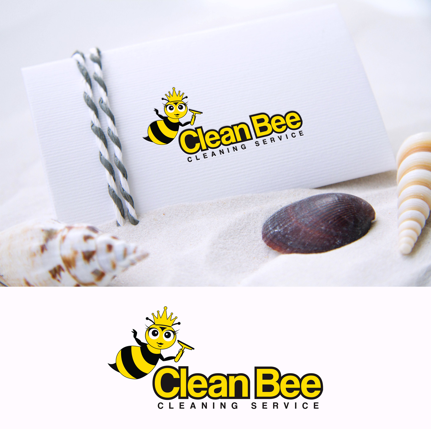 Modern, Colorful, Business Logo Design for Clean Bee Cleaning Service ...