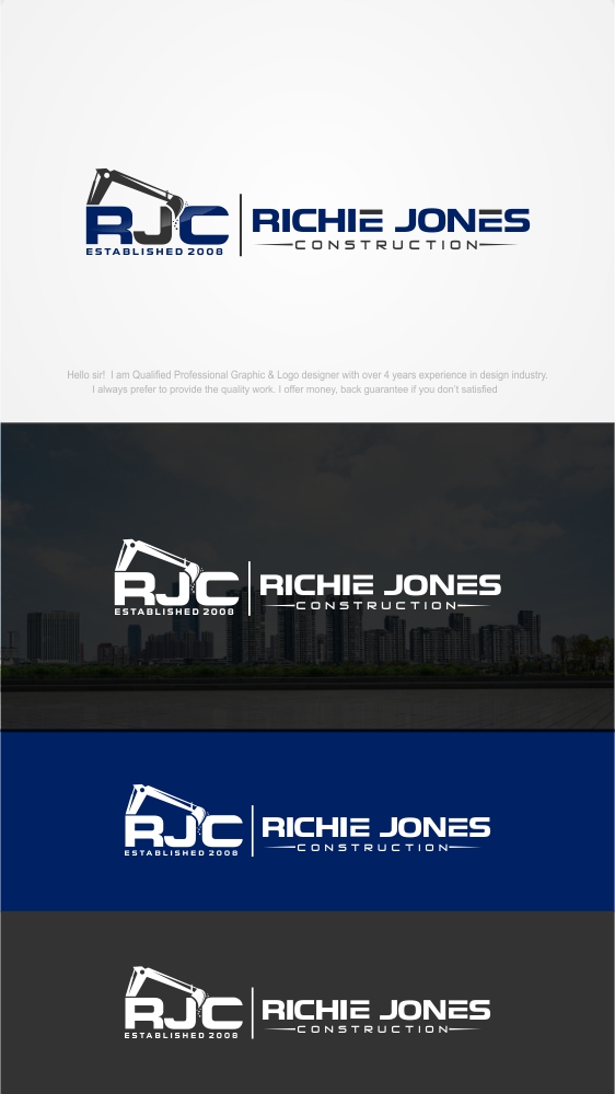 Bold, Professional, Construction Company Logo Design for RJC or Richie ...