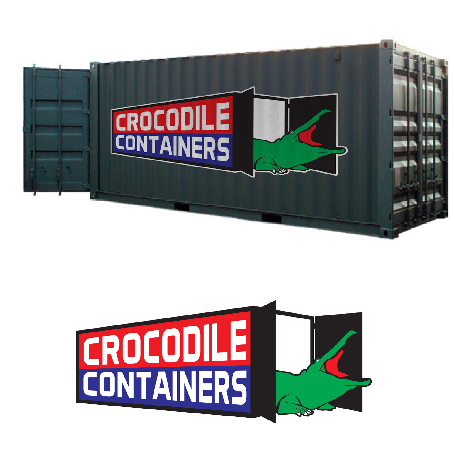 Bold, Masculine, Accommodation Logo Design for Crocodile Containers PNG ...