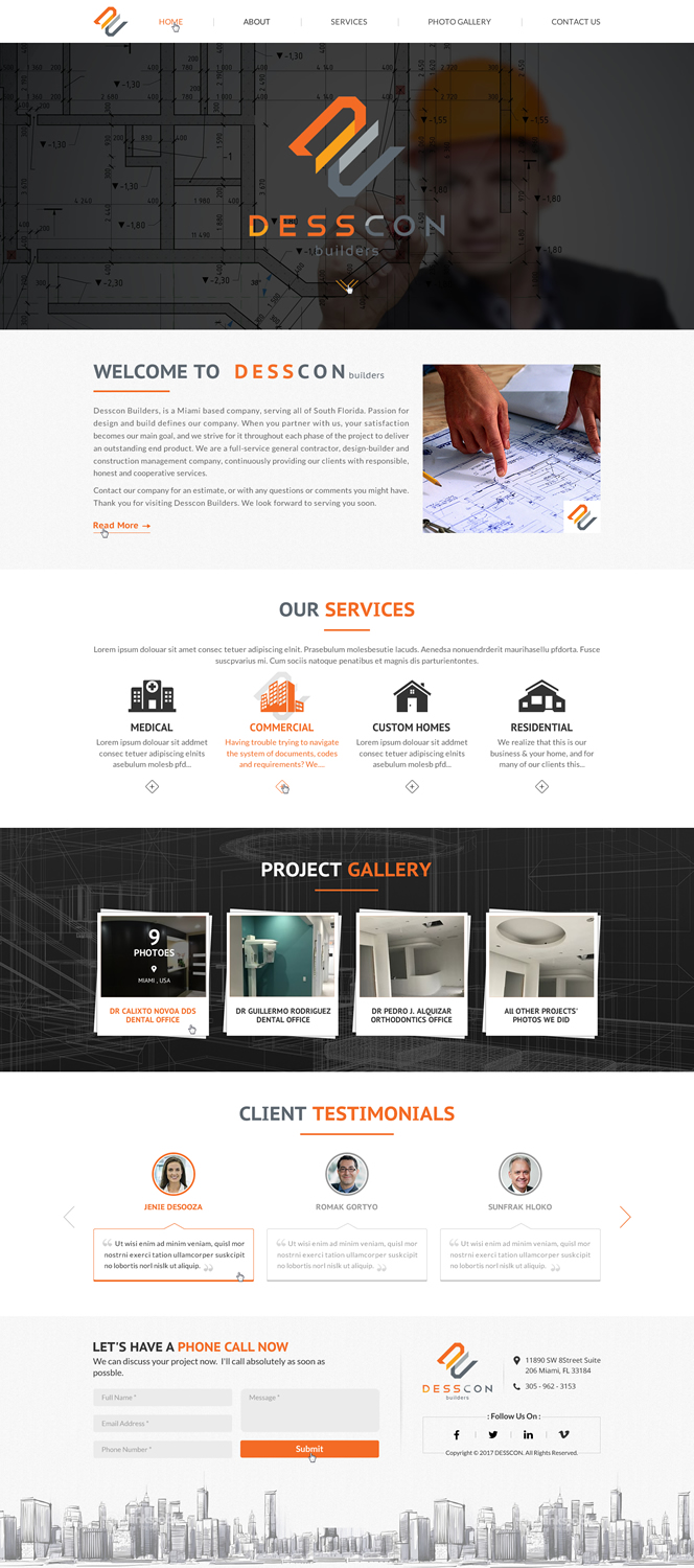 Professional, Elegant, Construction Company Web Design for a Company by ...