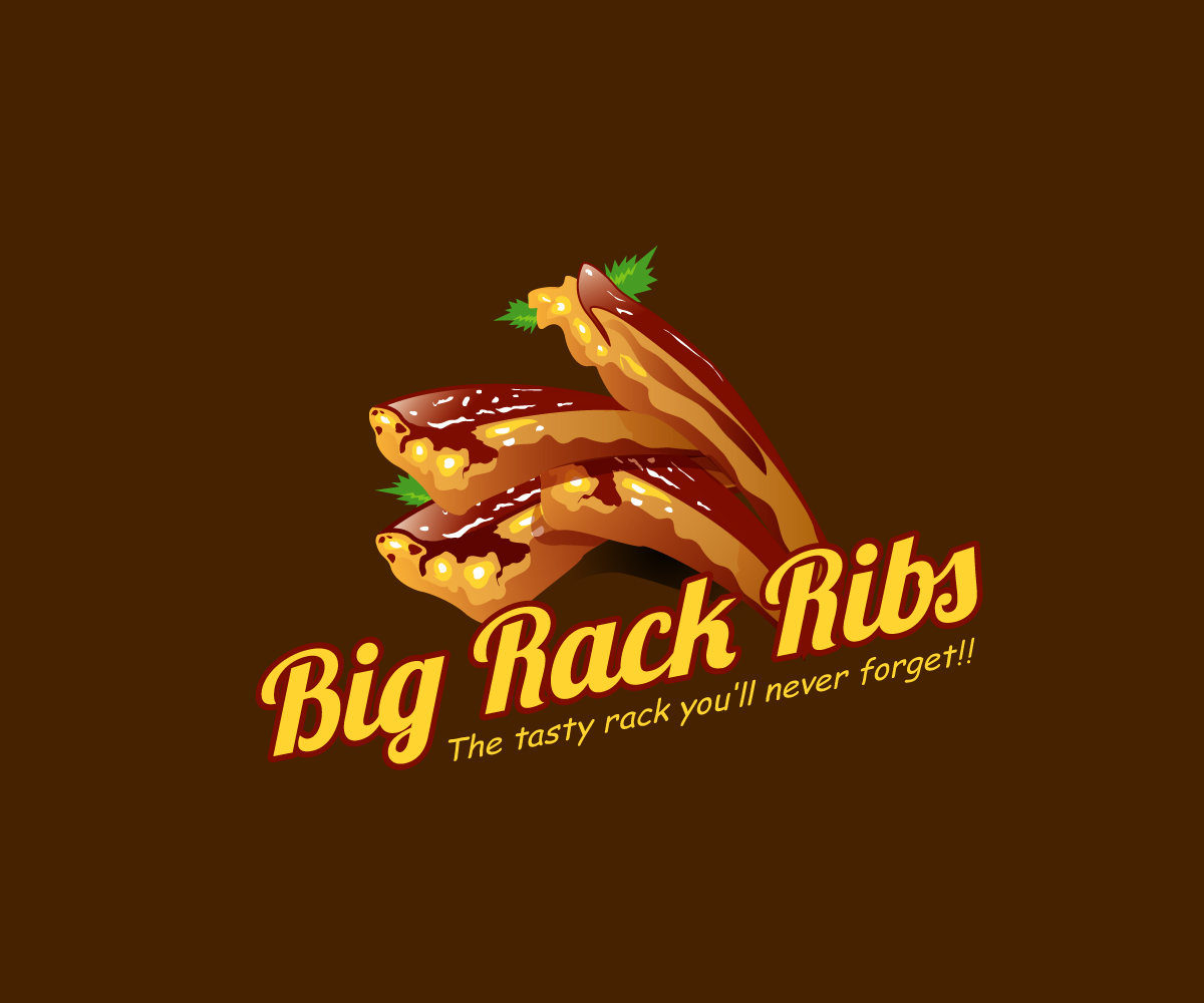 Bold, Playful, Catering Logo Design for Big Rack Ribs tagline: The ...
