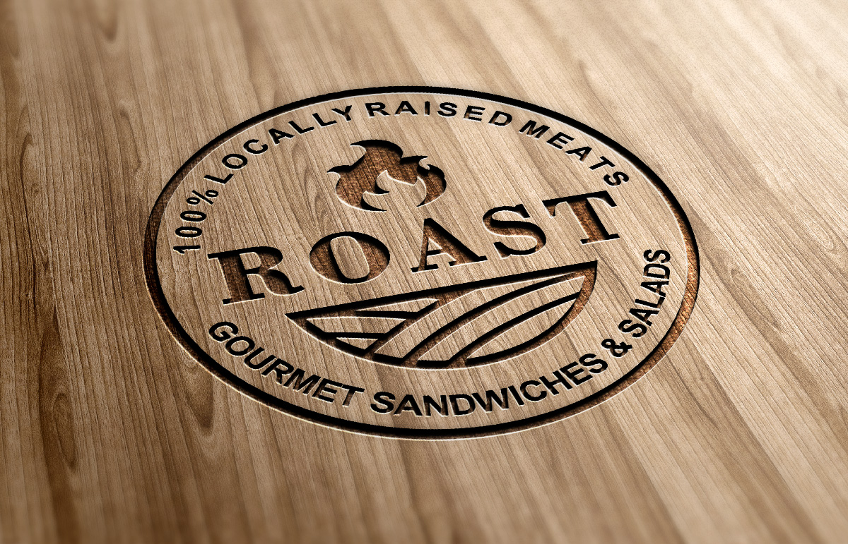 Playful, Colorful, Restaurant Logo Design for Roast and then below the ...