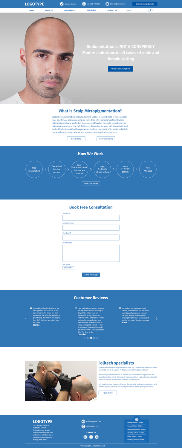 Modern, Masculine, Medical Web Design for Medihair Pty Ltd by Ant_House | Design #15821484