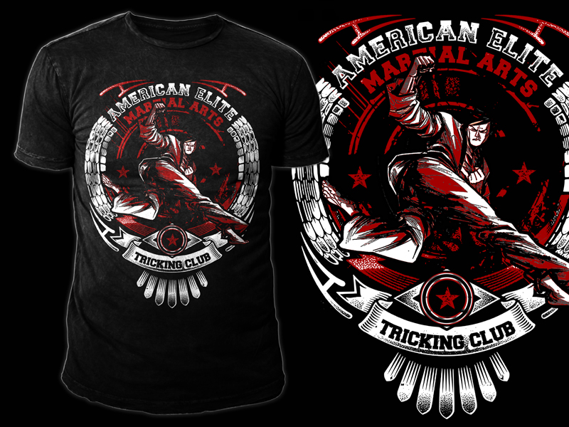 Bold, Masculine, Martial Art T-shirt Design for a Company by Bayu ...