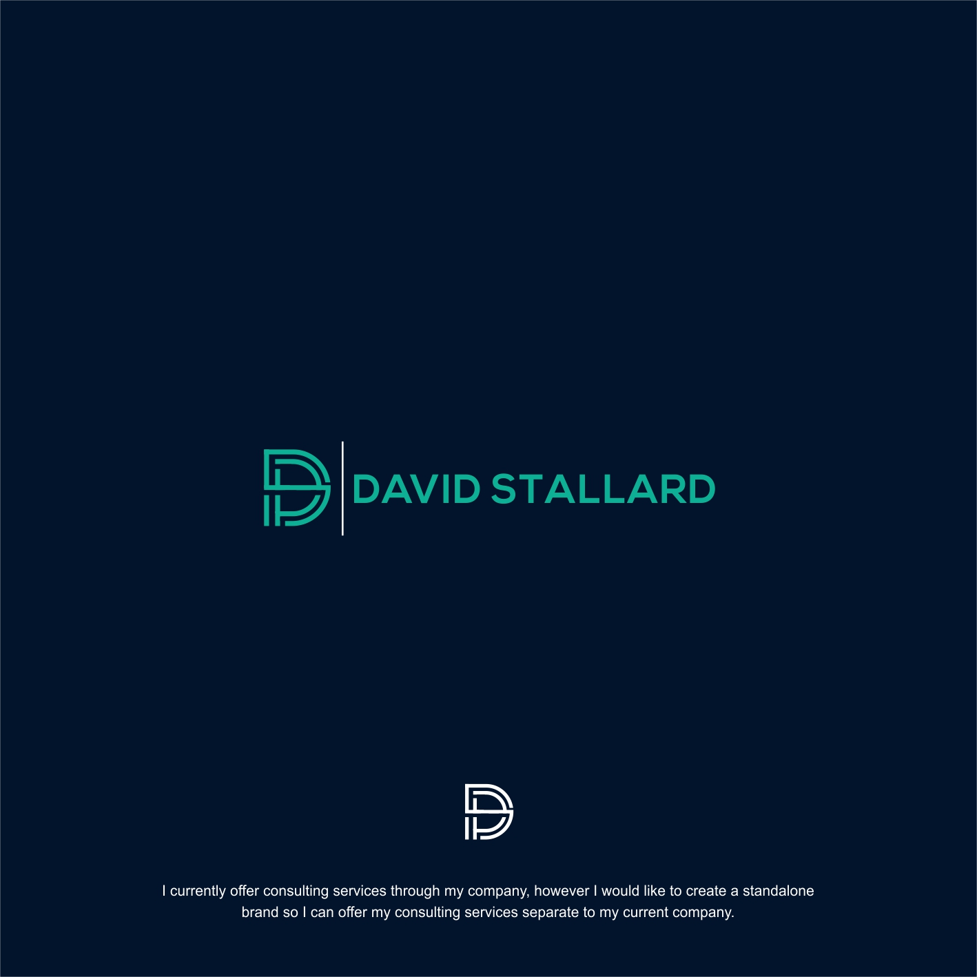 Upmarket, Modern, Consultant Logo Design for David Stallard by ESolz ...
