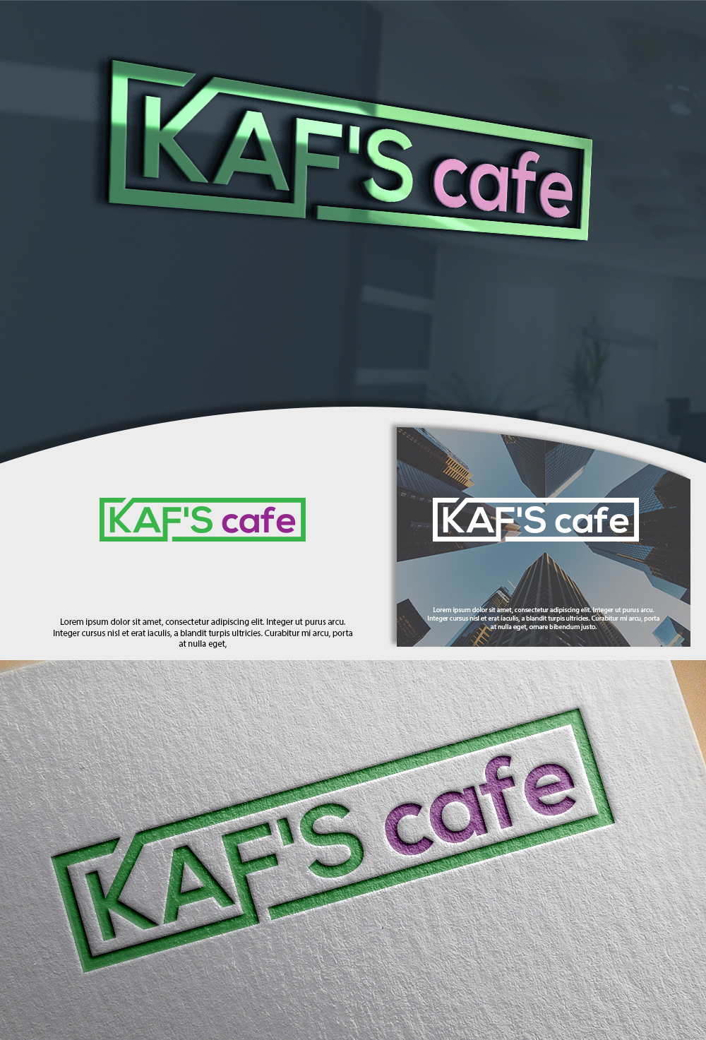 Bold, Modern, Cafe Logo Design for KAF'S cafe by InkForge Studio ...