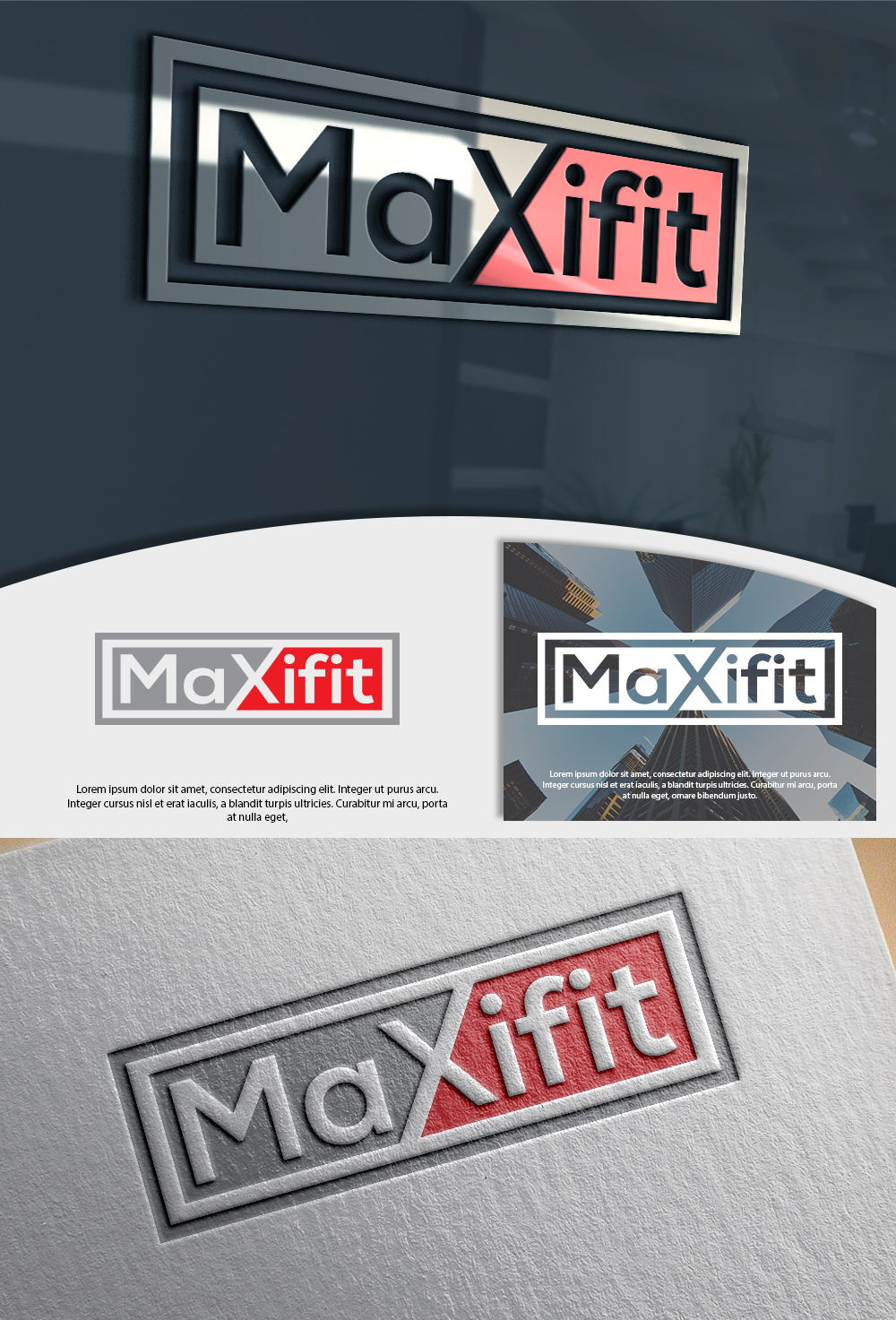 Upmarket, Serious, Fitness Logo Design for Maxifit or MXF by InkForge ...
