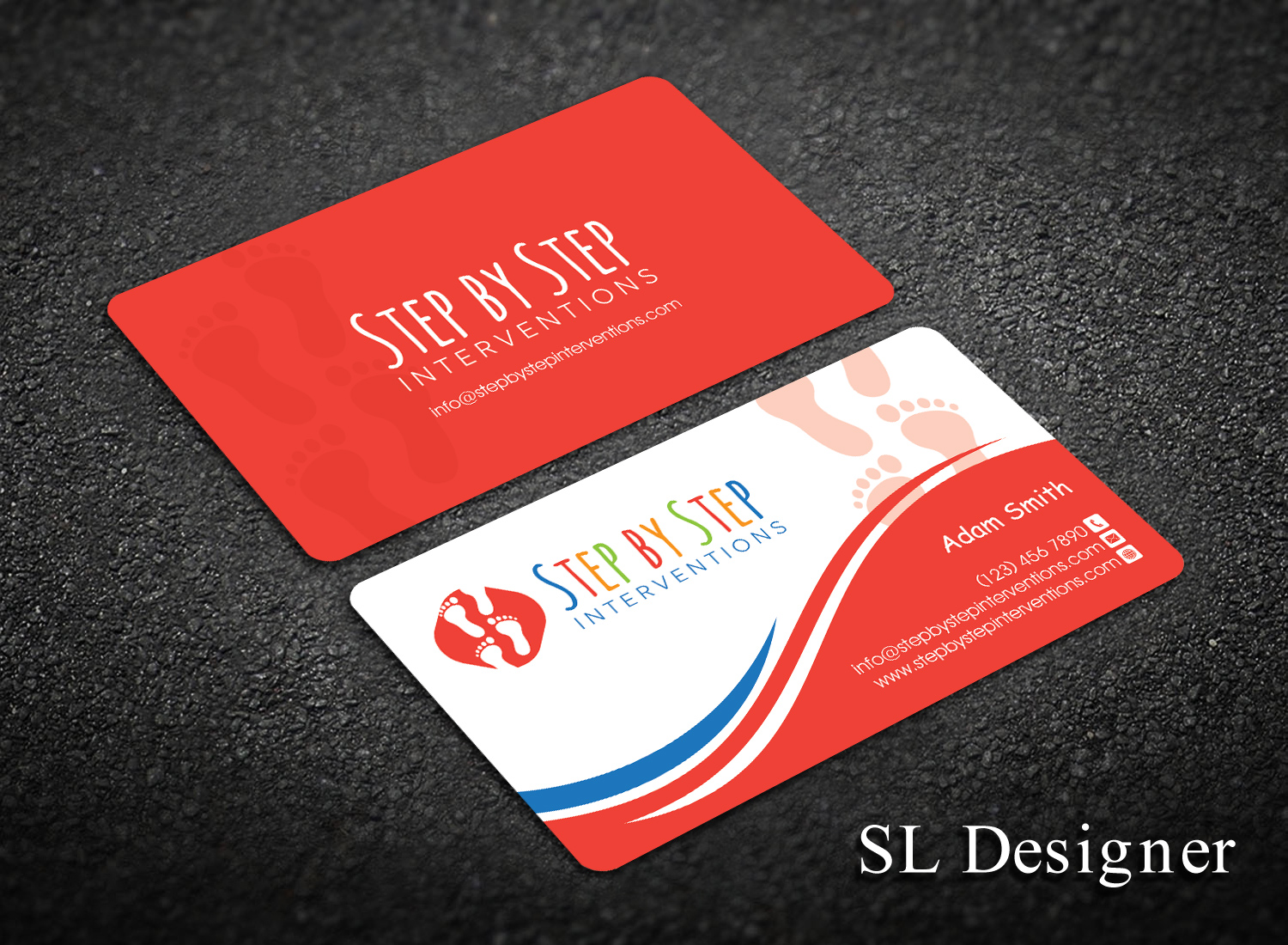 Colorful, Personable, Psychology Business Card Design for Step by Step ...