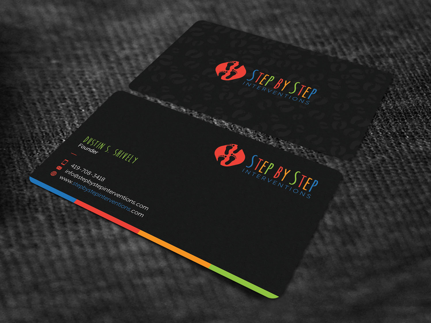 Colorful, Personable, Psychology Business Card Design for Step by Step ...