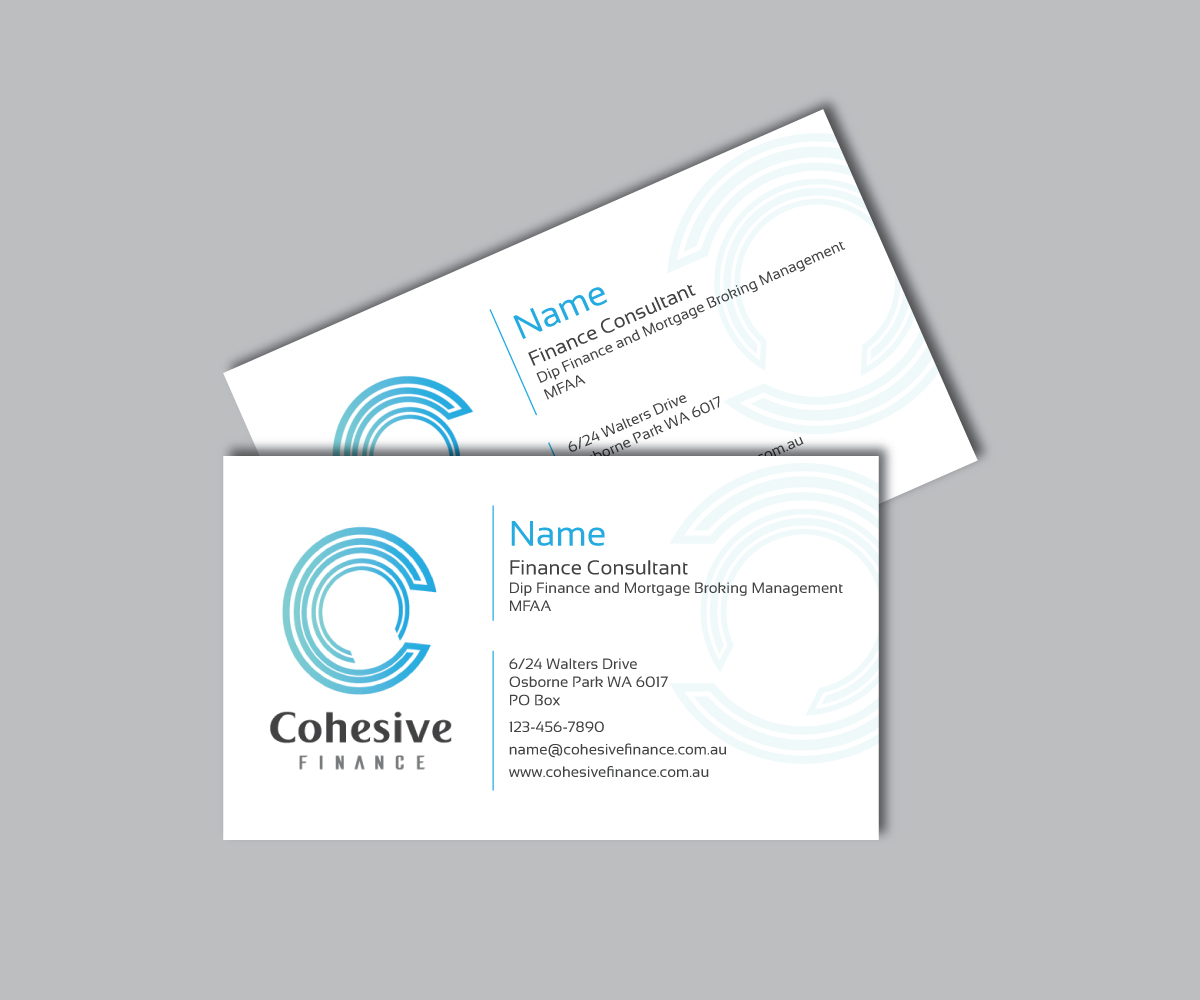 Upmarket, Bold, Finance Business Card Design for Cohesive Finance by M ...