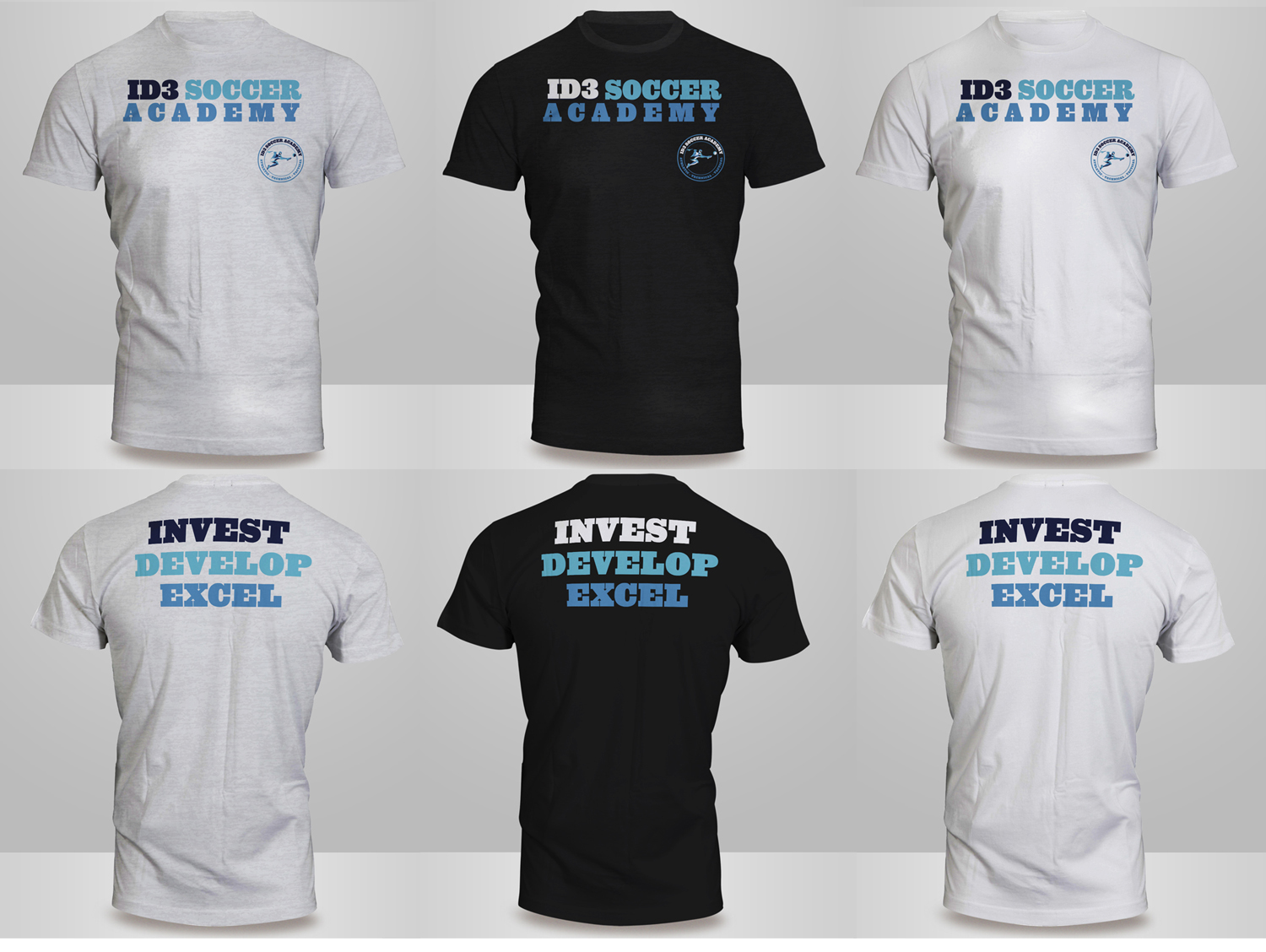Elegant, Playful, Training T-shirt Design for id3 Soccer Academy by ...