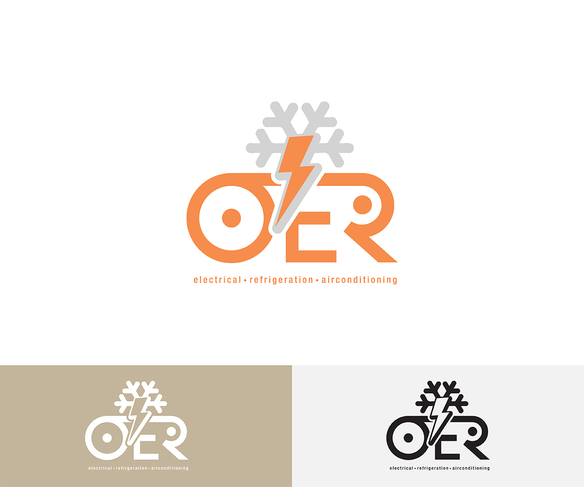 Bold, Serious, Electric Company Logo Design for OER (on top) electrical ...