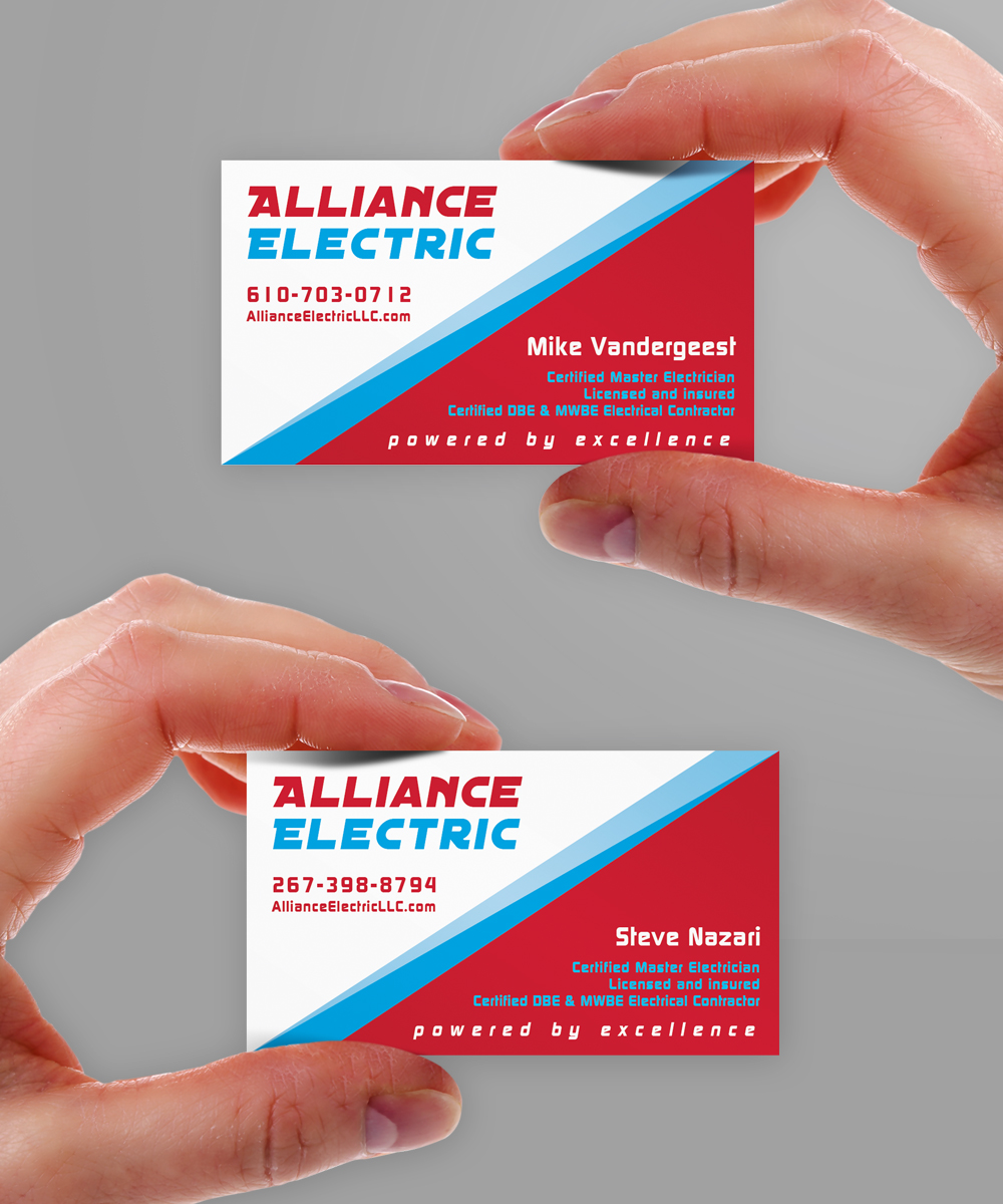 Elegant, Playful, Electric Company Business Card Design for Nazari ...