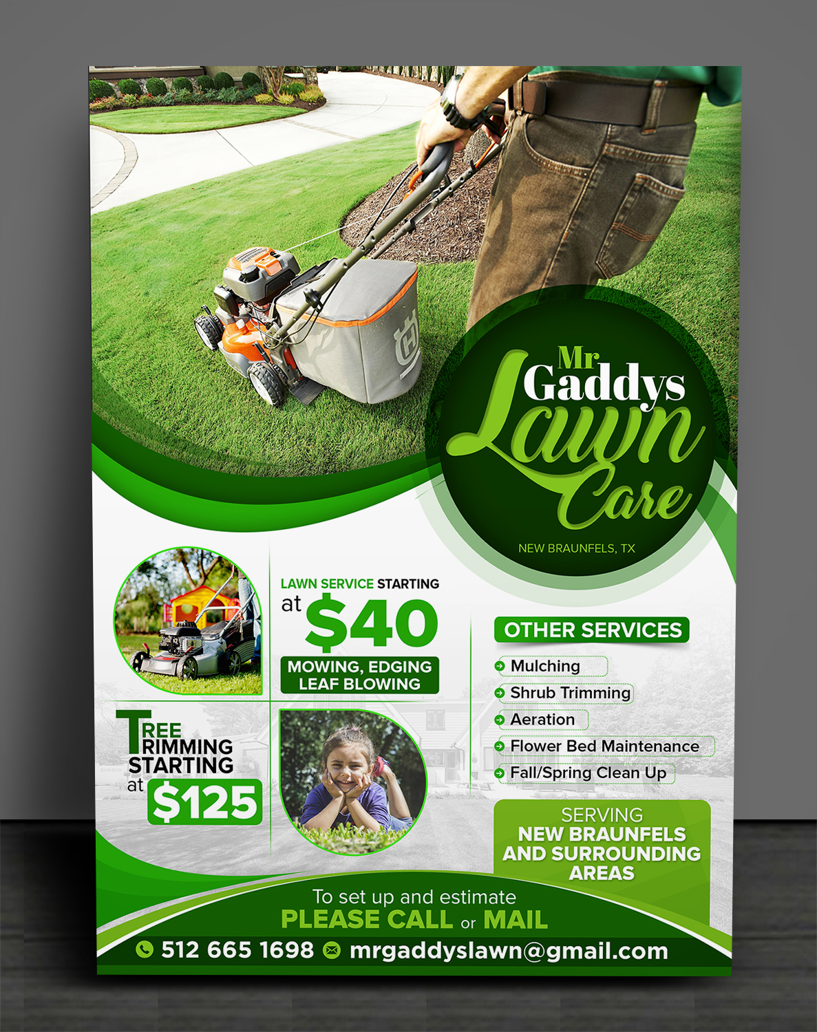Serious Modern Landscaping Flyer Design For Mr Gaddys Lawn Care By Serious Modern Landscaping Flyer Design For Mr Gaddys Lawn Care By