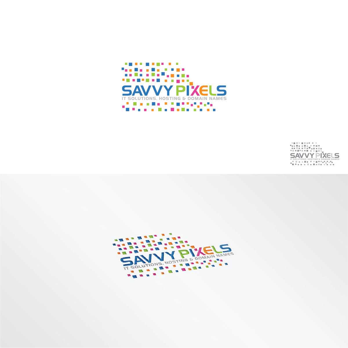 Modern, Playful, Information Technology Logo Design for Savvy Pixels ...