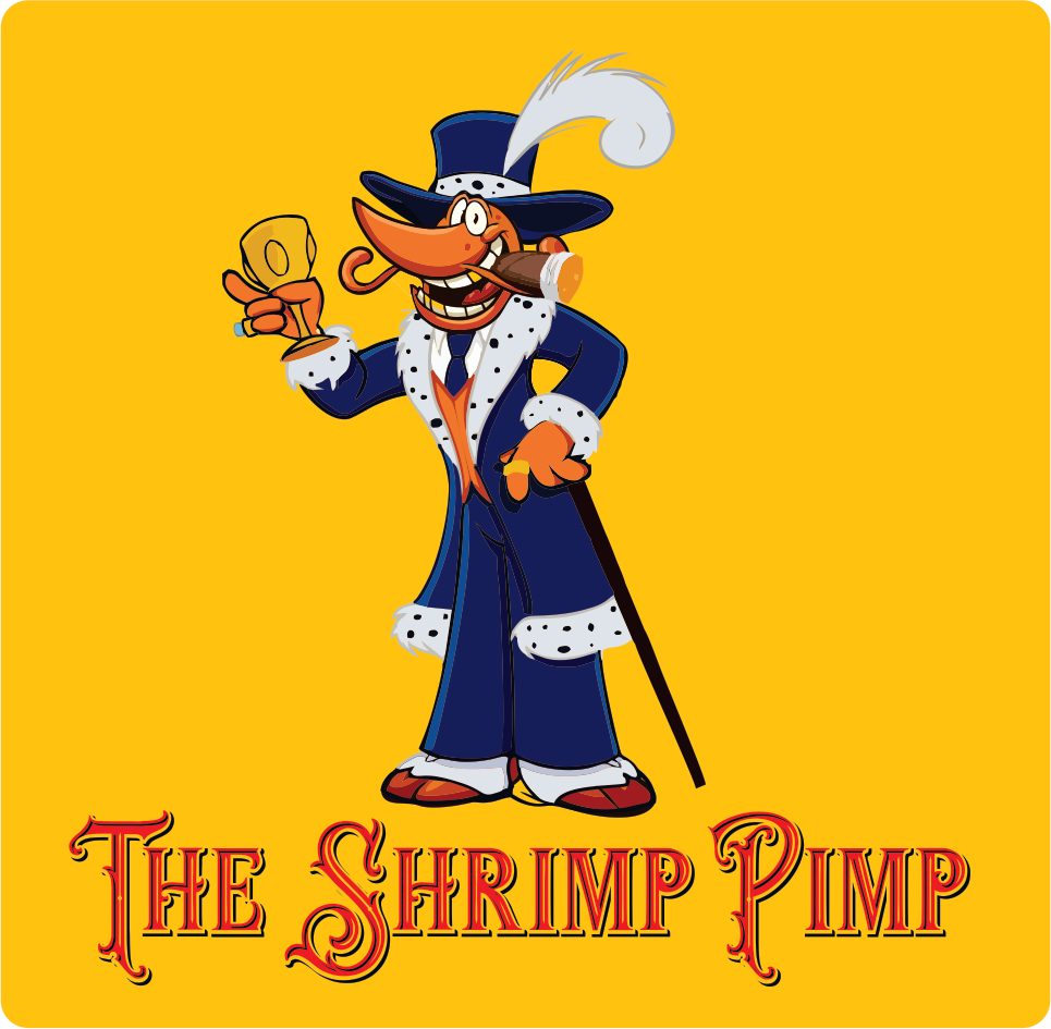 Playful, Modern, Fast Food Restaurant Logo Design for The Shrimp Pimp ...