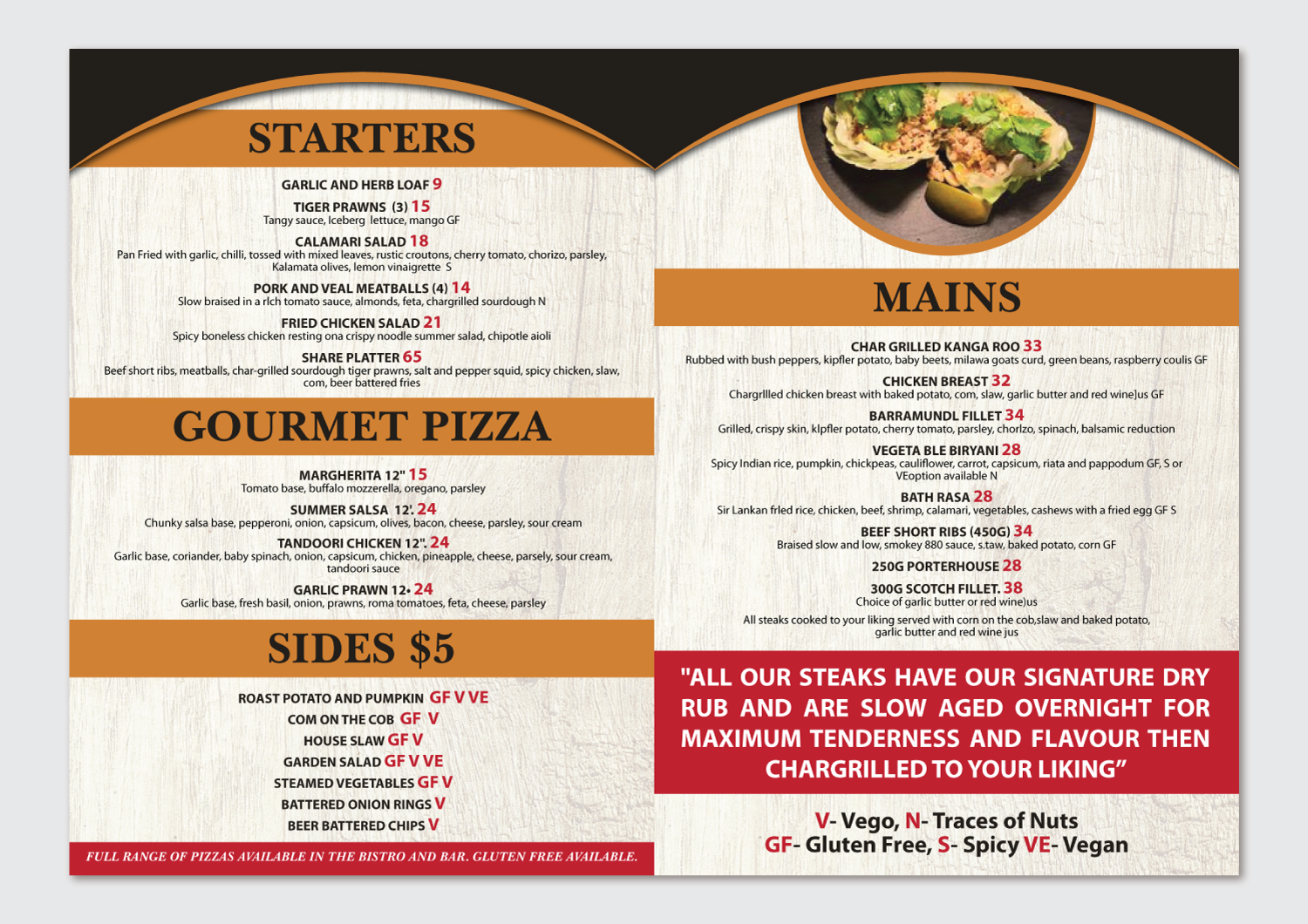 Professional, Elegant, Hospitality Menu Design for The Alpine Hotel by ...