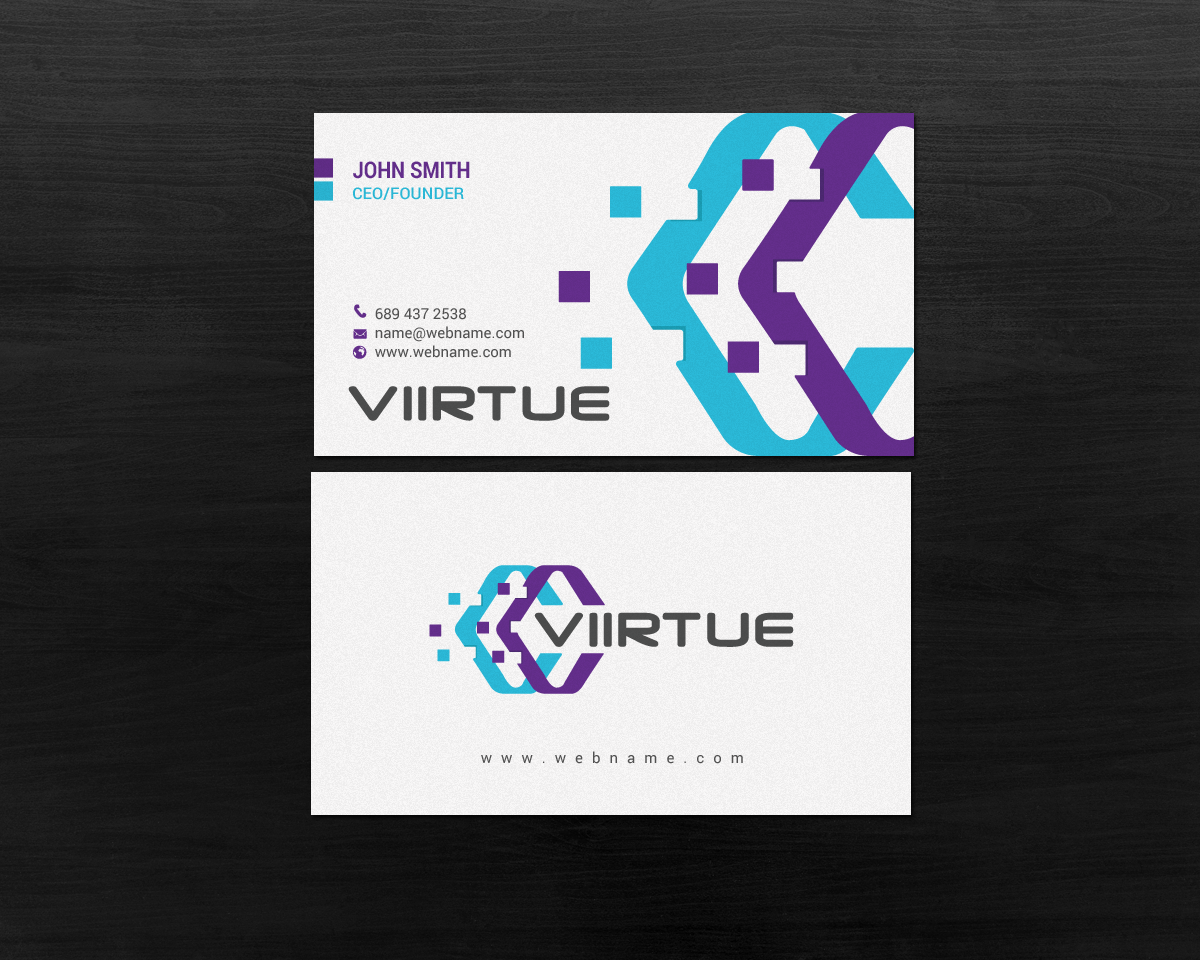 Modern, Masculine, Business Software Business Card Design for a Company ...