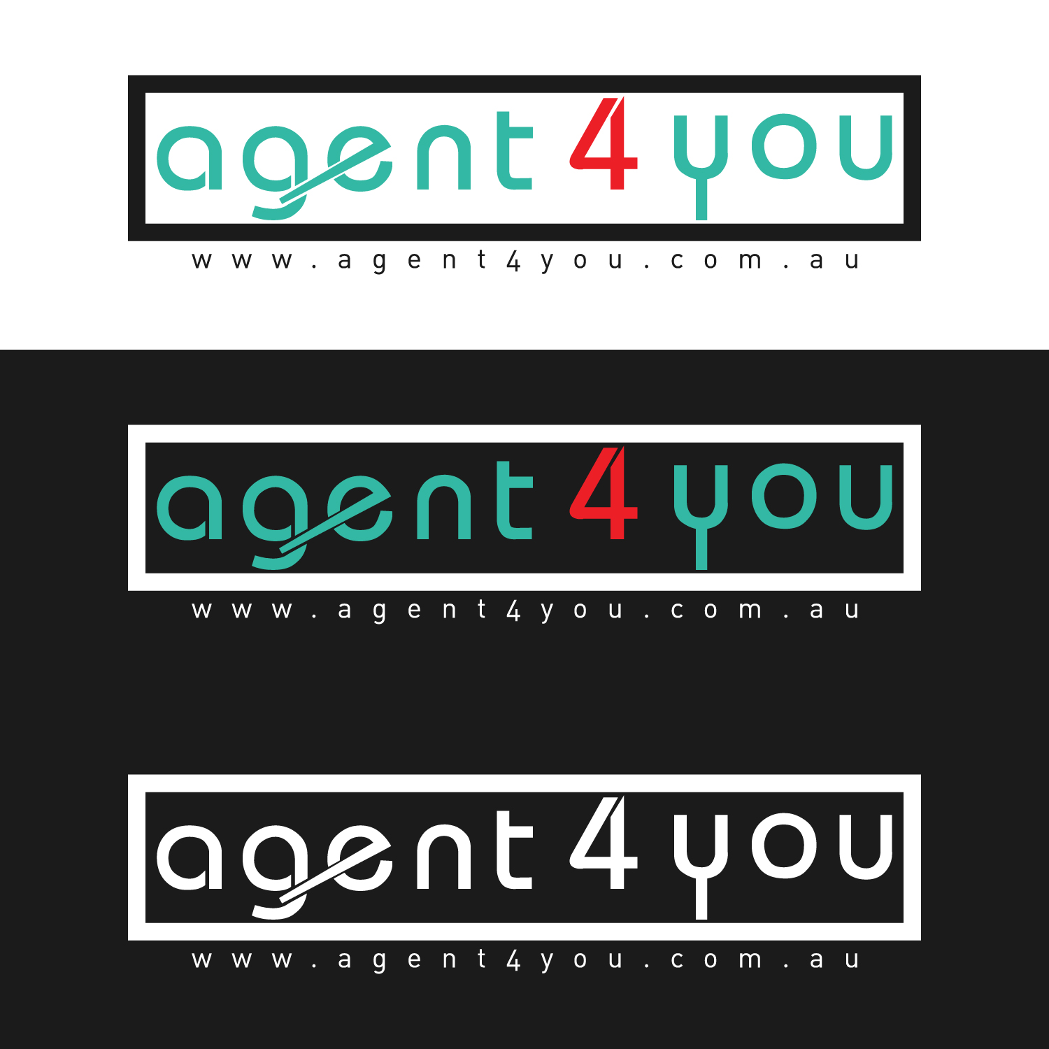 Modern, Professional, Real Estate Agent Logo Design for agent 4 you by ...