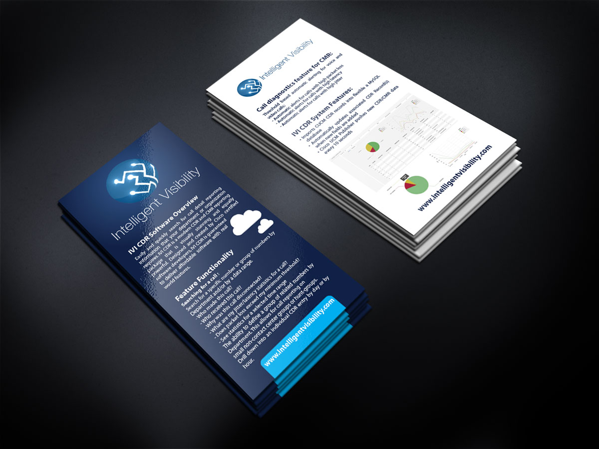 Upmarket, Professional, Voip Flyer Design for Intelligent Visibility by ...
