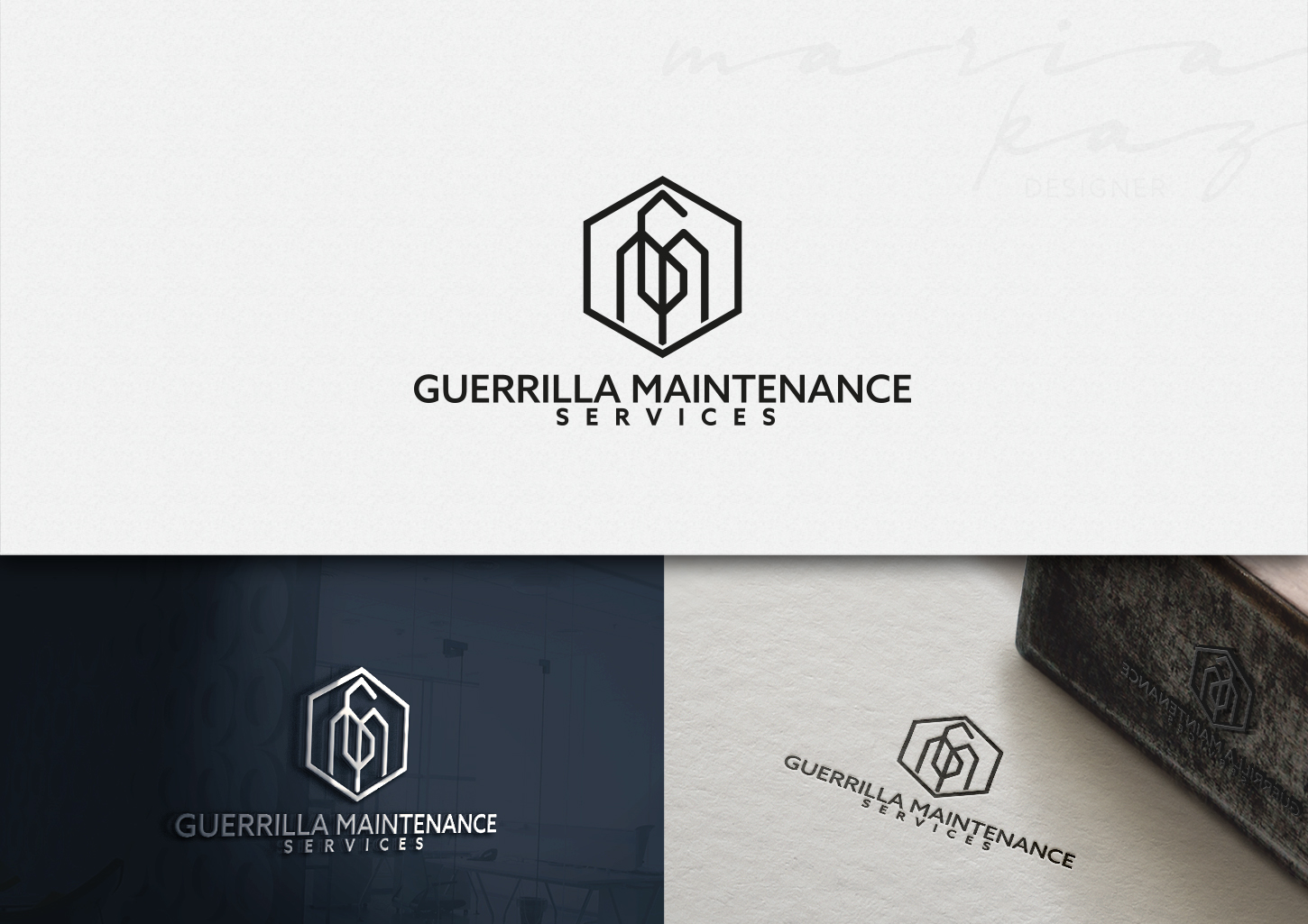 Professional, Masculine, Mining Logo Design for Guerrilla Maintenance Services by maria-kaz ...