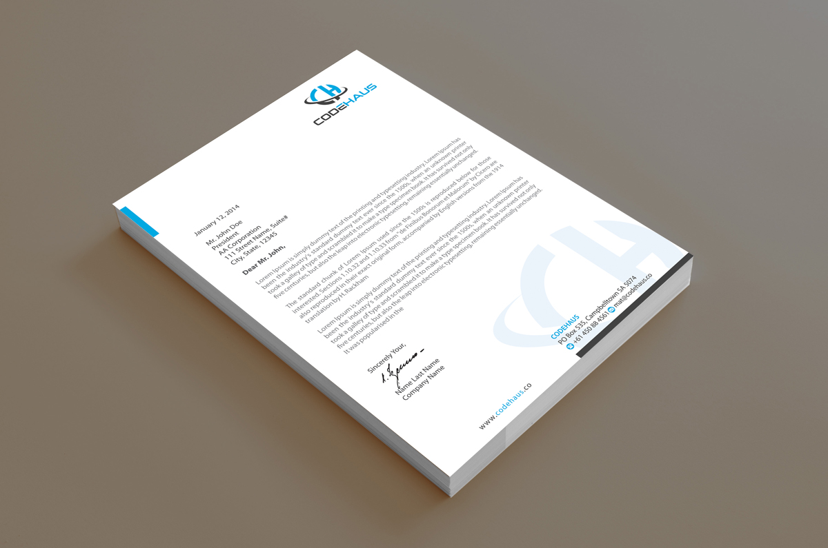 Elegant, Playful, Computer Software Letterhead Design for Codehaus by ...