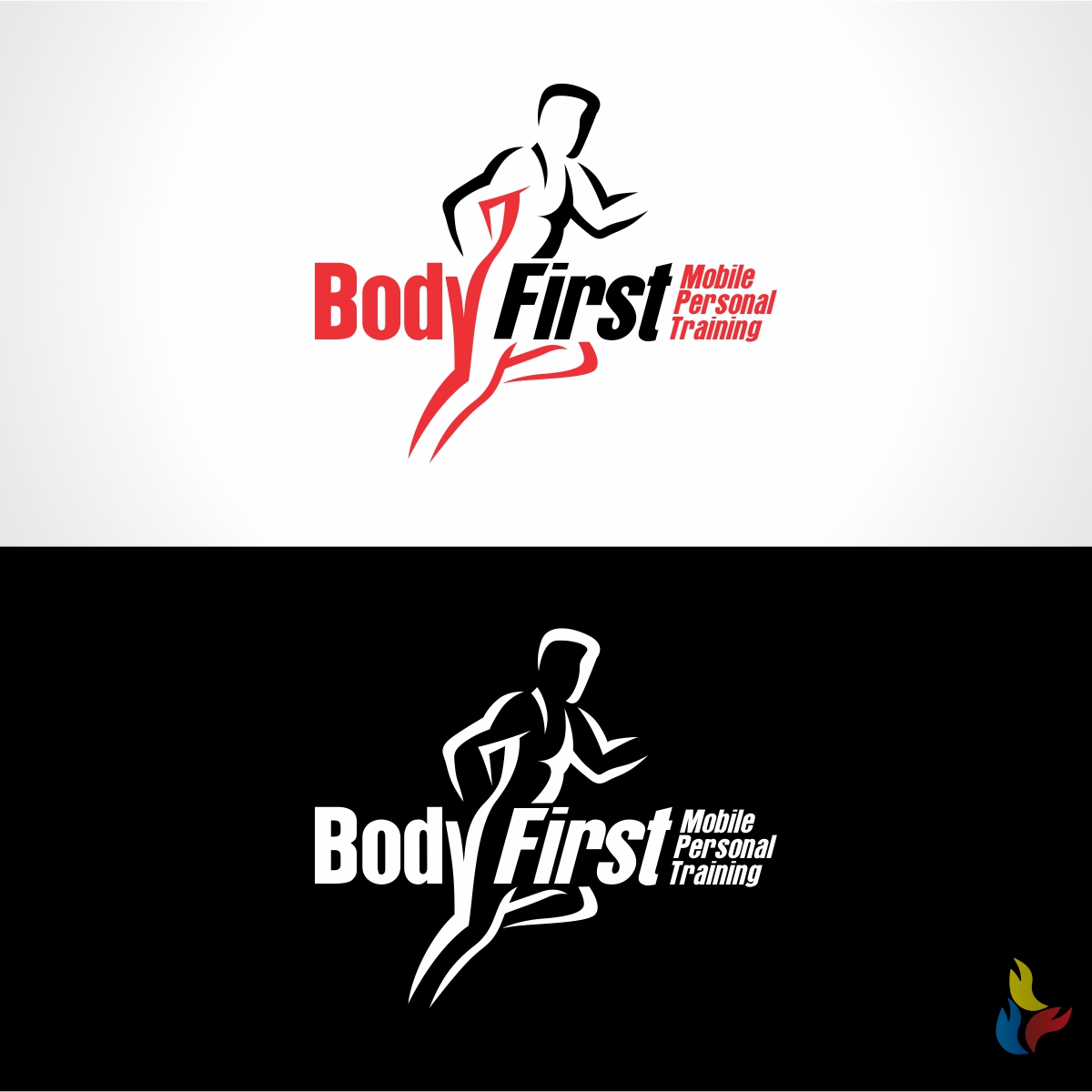 Bold, Modern, Personal Trainer Logo Design for Body first mobile ...