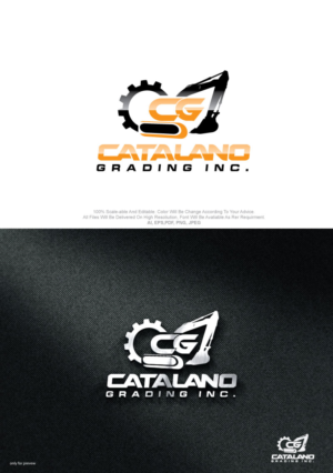 Catalano Grading Inc. Construction logo (tractors in the logo that are ...