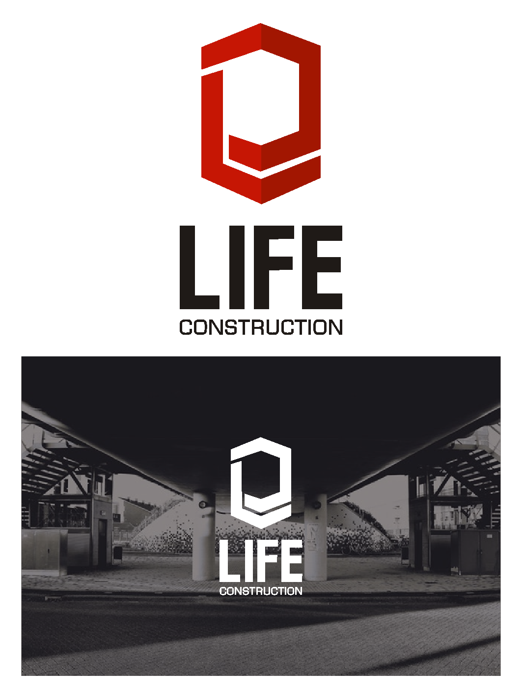 Serious, Modern, Construction Company Logo Design for Life Construction ...