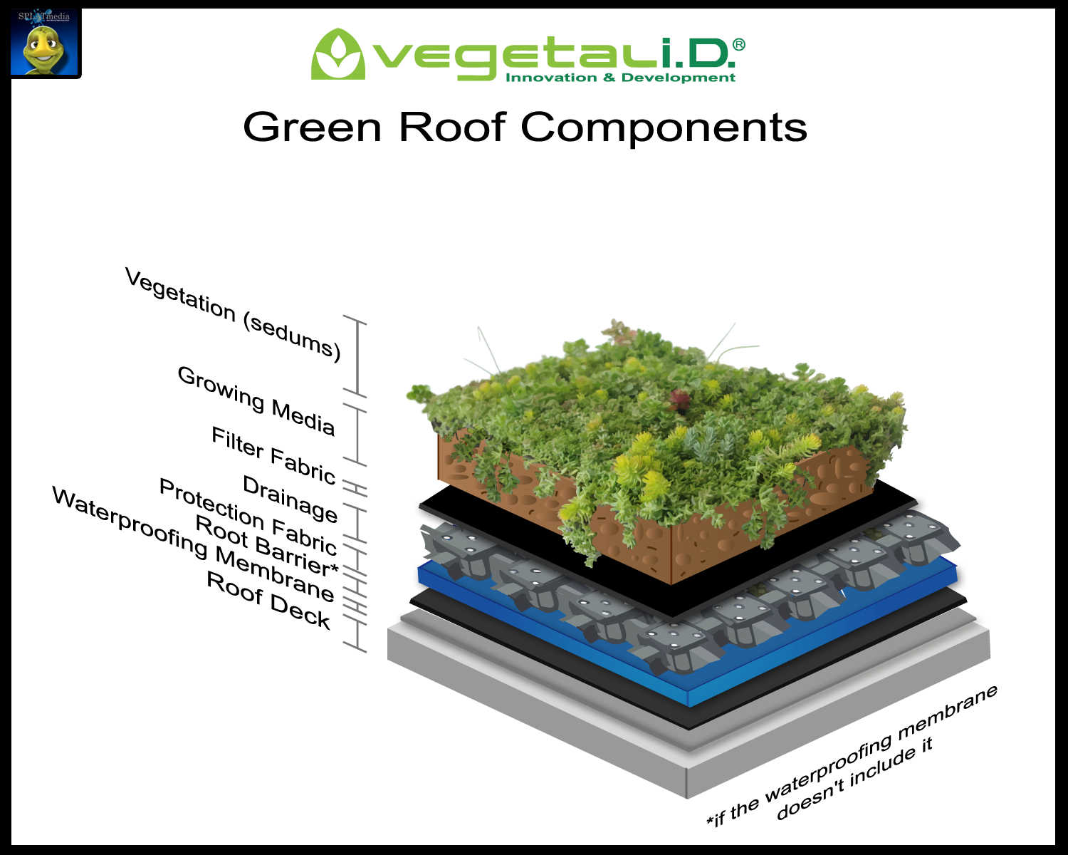 Green Roof Layers drawing | 4 Graphic Designs for a business in United ...