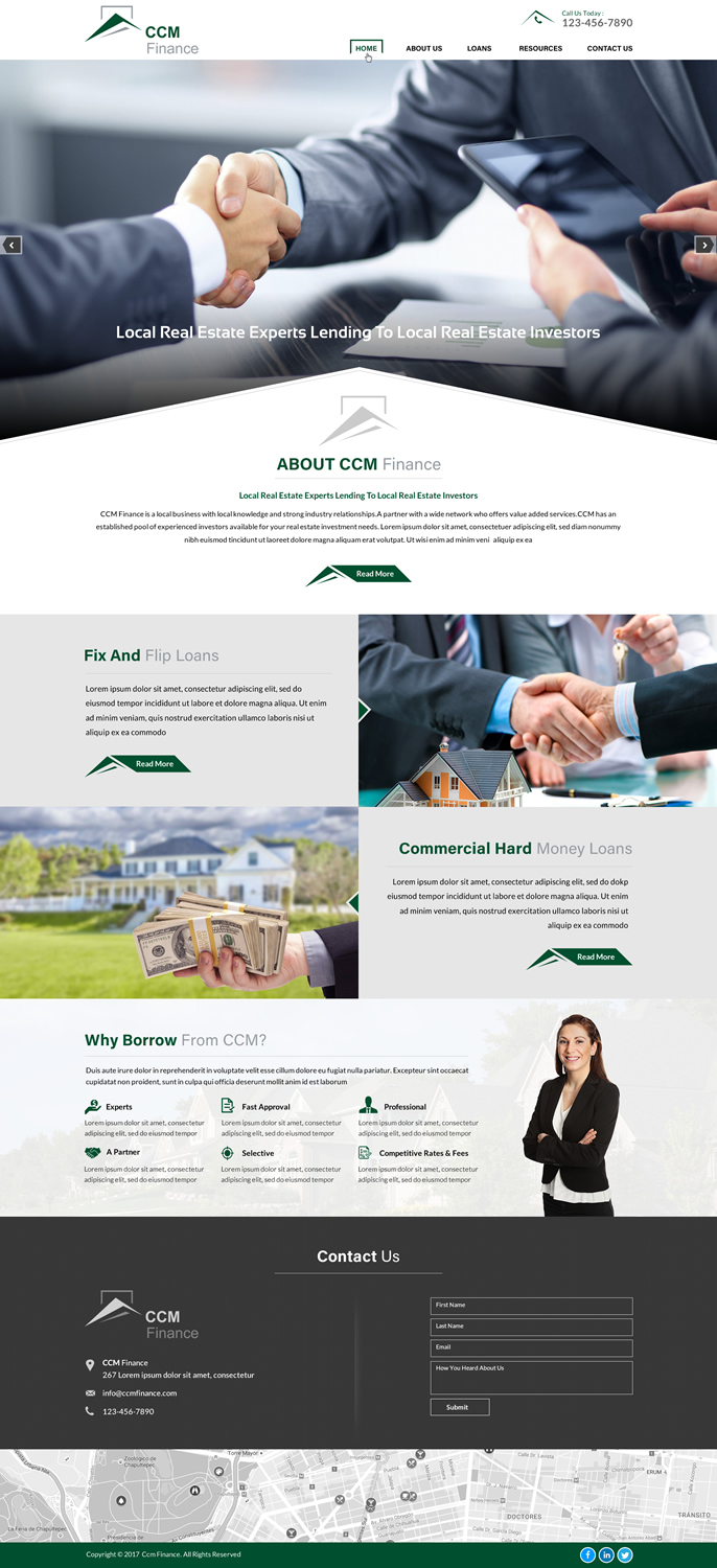 Masculine, Bold, Finance Web Design for Carpathian Capital Management ...