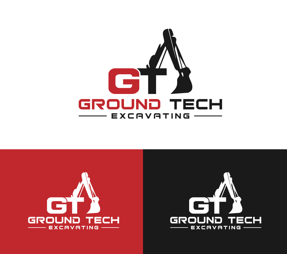 Tech Logo Design for Ground Tech, GT, Ground Tech Excavating, GT ...