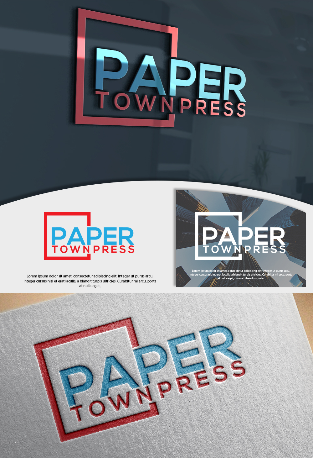 Modern, Conservative, Town Logo Design for paper town press by InkForge Studio | Design #16428057