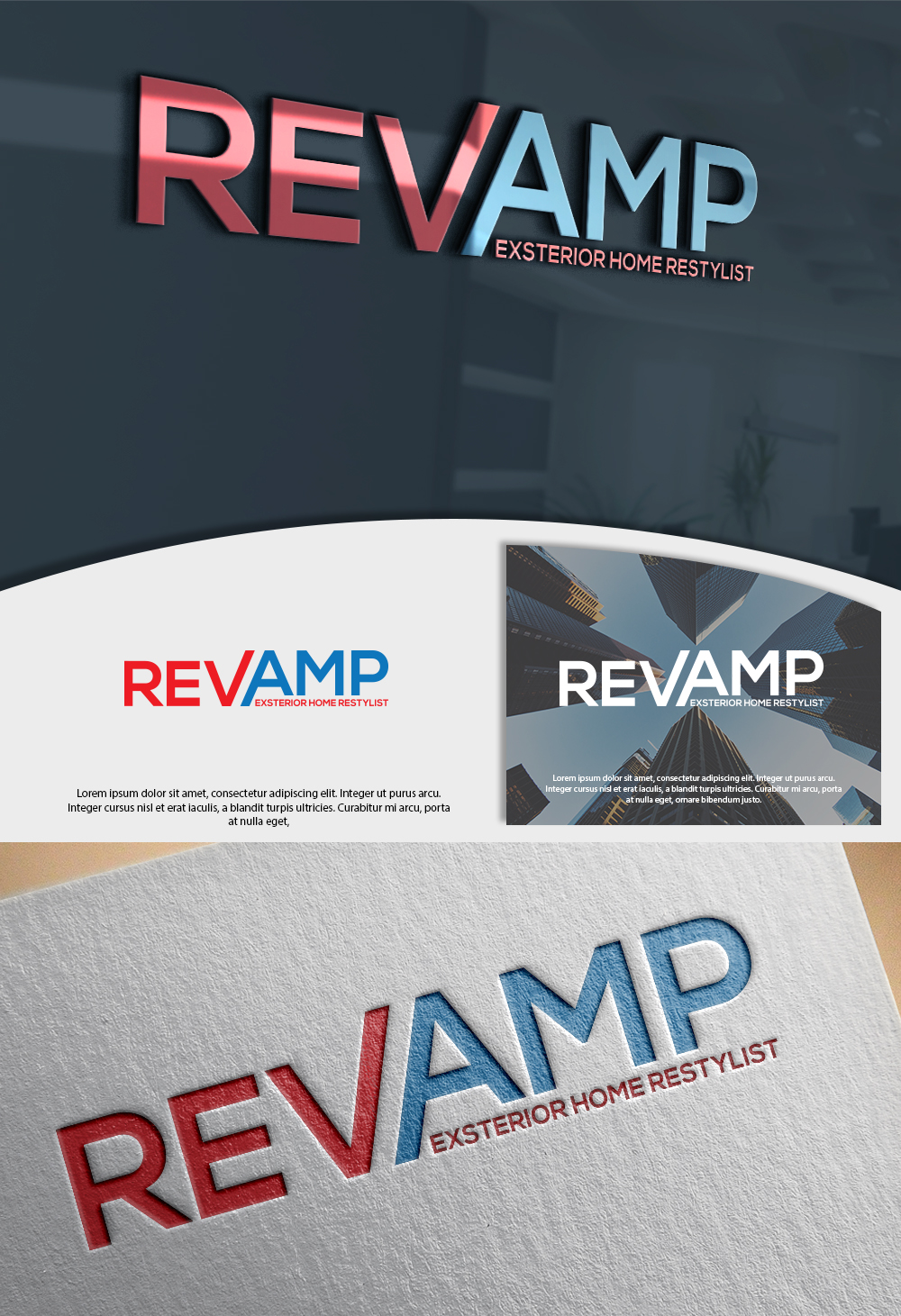 Modern, Upmarket, It Company Logo Design for (REVAMP) exsterior home restylist by InkForge ...