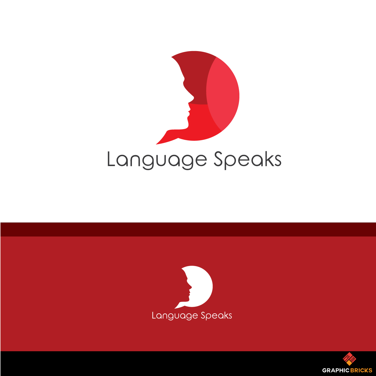 Communication Logo Design for Language Speaks by Graphic Bricks ...