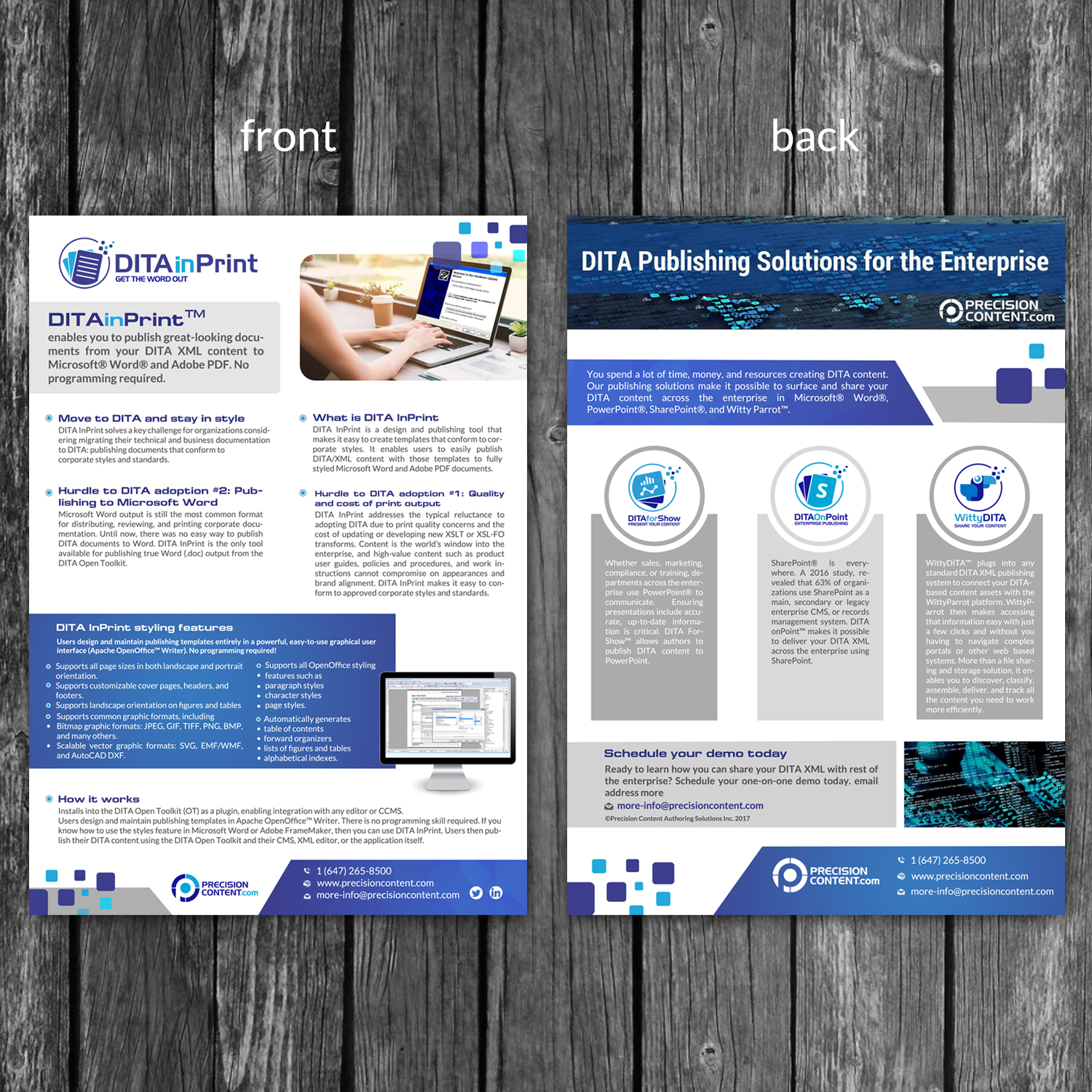 Bold, Modern, Information Technology Flyer Design for Precision Content ...