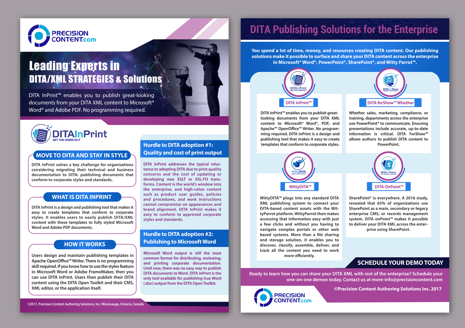 Bold, Modern, Information Technology Flyer Design for Precision Content ...