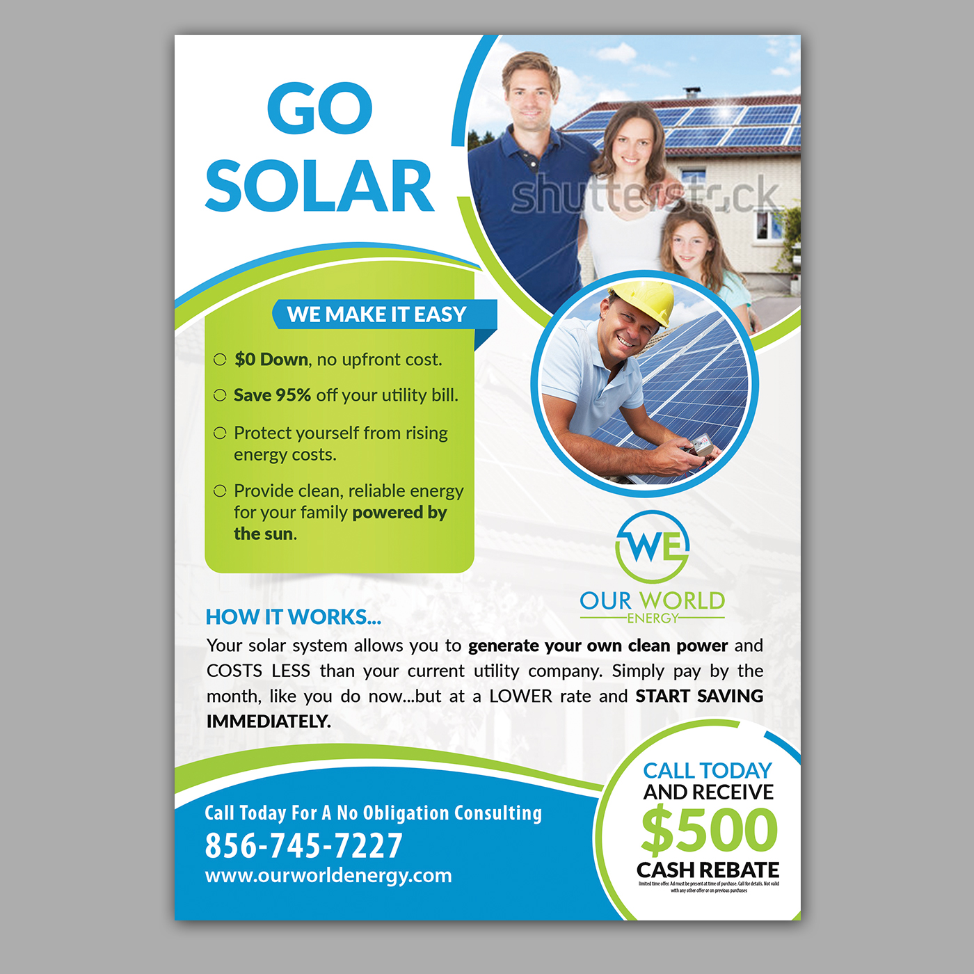 Bold, Modern, Solar Energy Flyer Design for a Company by Schöpfer ...