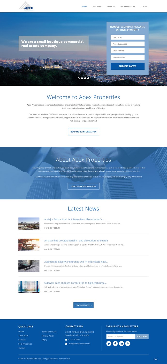 Serious, Modern, Real Estate Web Design for a Company by pb | Design ...