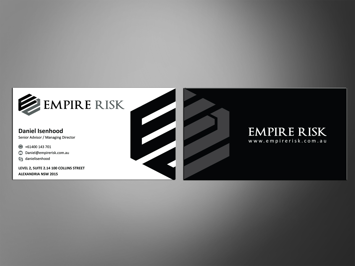 Modern, Bold, Life Insurance Business Card Design for EMPIRE RISK by MT ...