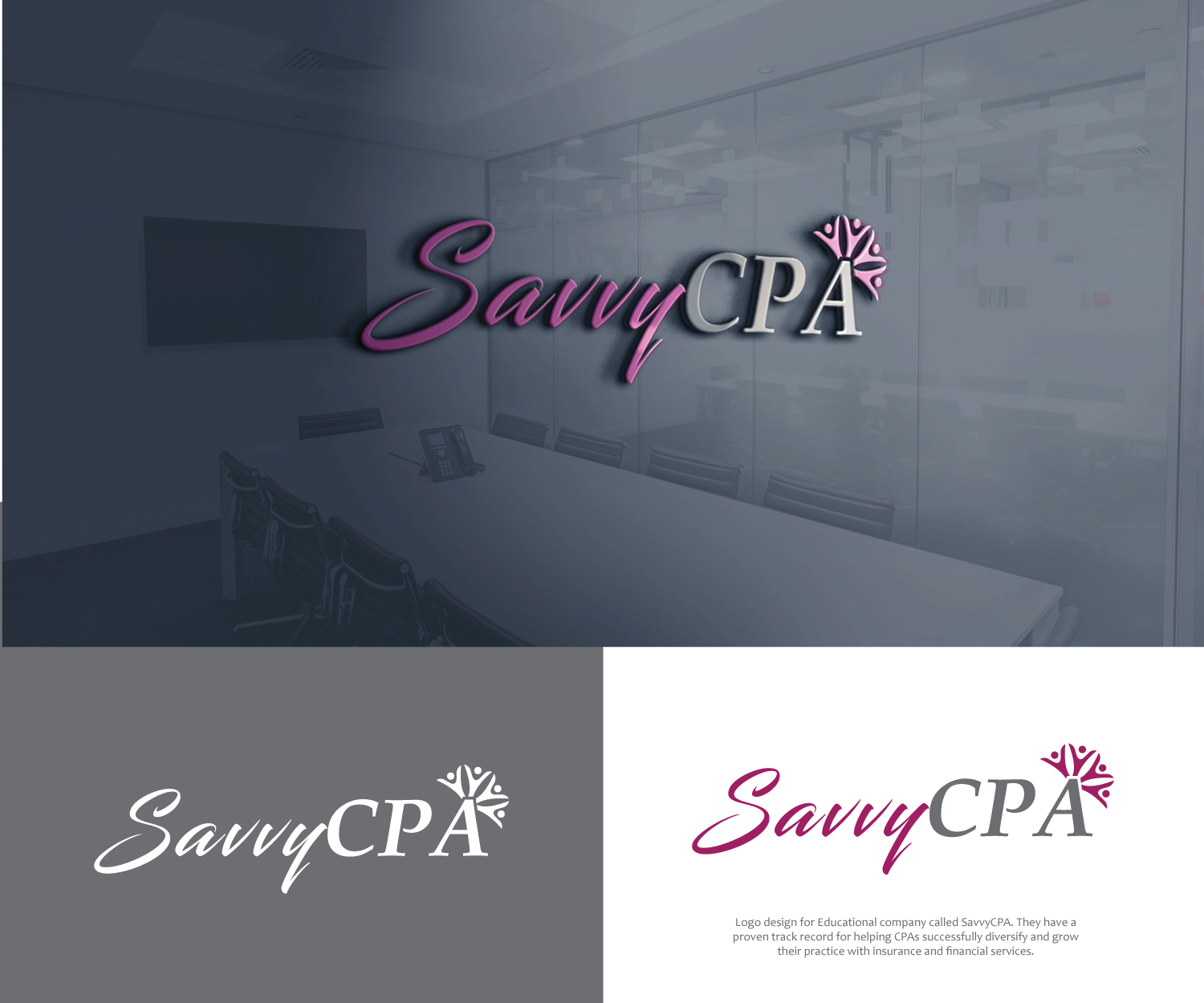 Bold, Feminine, Finance And Accounting Logo Design for SavvyCPA by FLoc ...