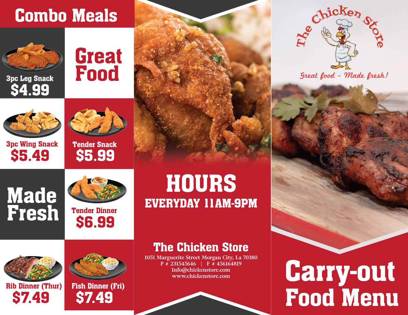 Personable, Colorful, Fast Food Restaurant Menu Design for 49th Street ...