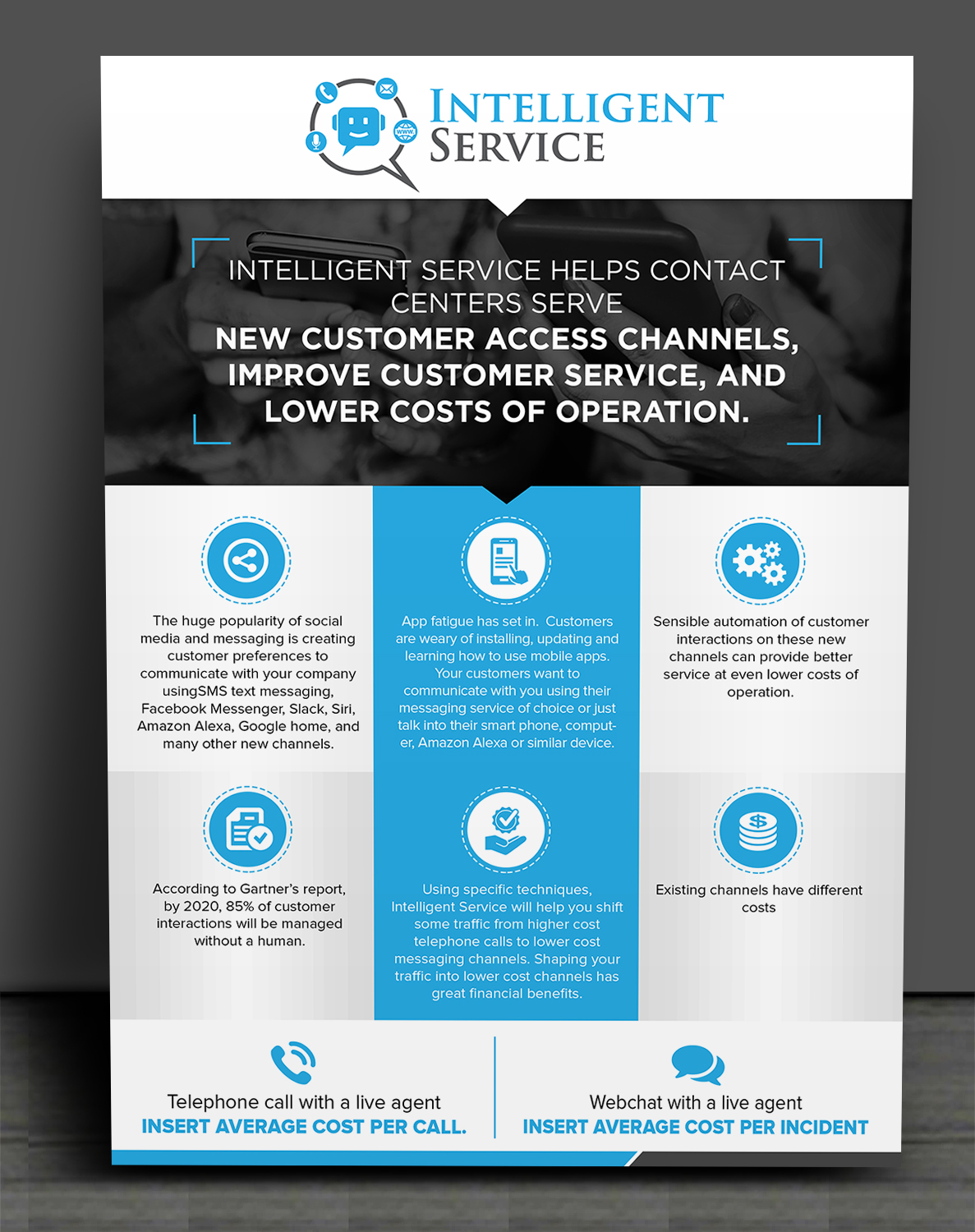 Modern, Professional, It Service Flyer Design for Intelligent Service ...