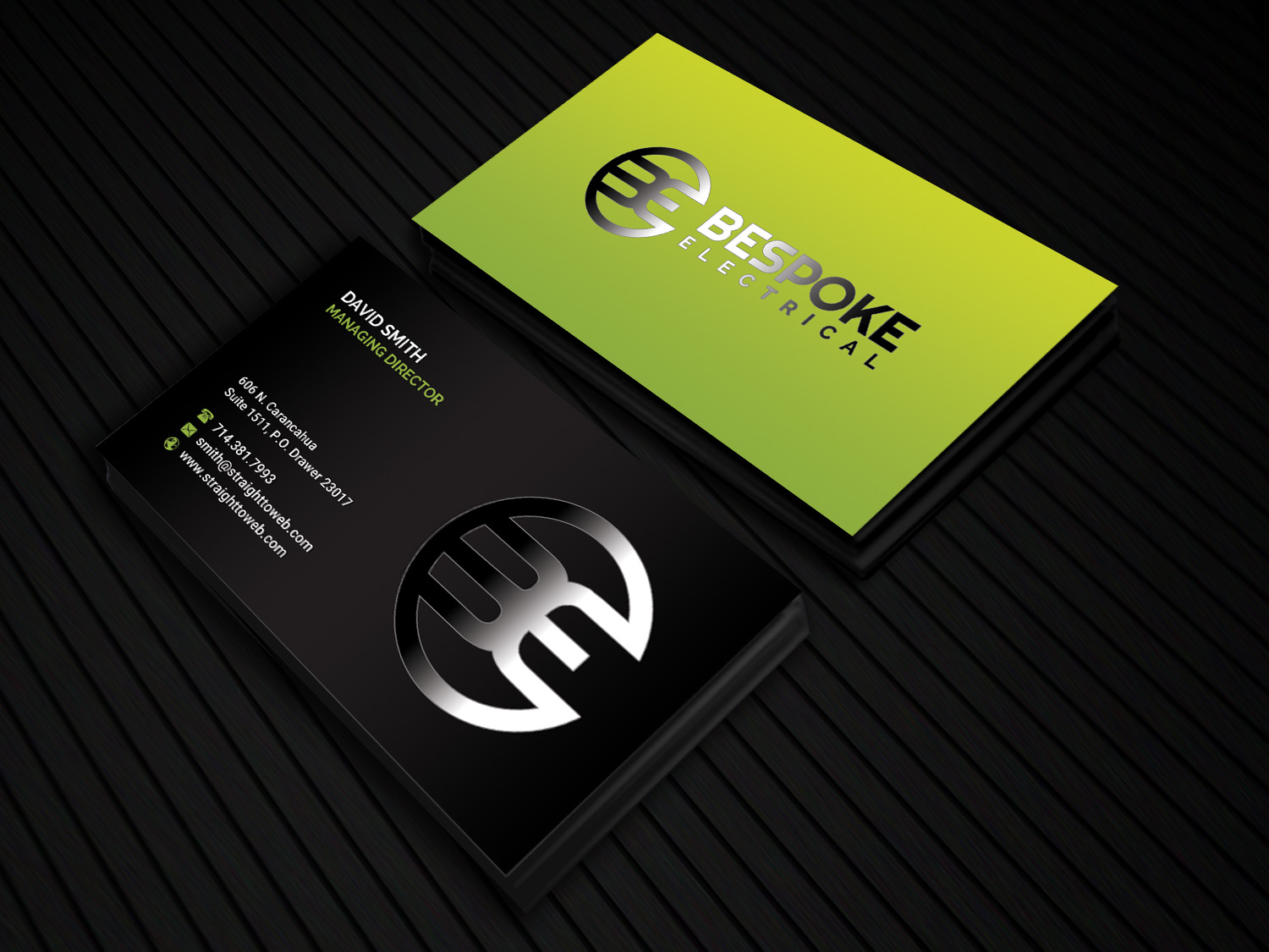 Bold, Modern, Electrical Business Card Design for Bespoke Electrical by ...