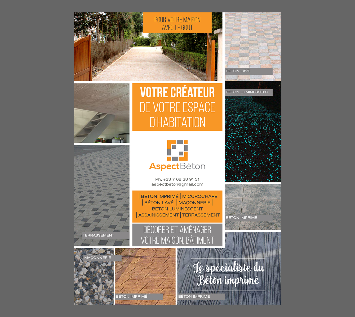 Serious, Modern, Concrete Flyer Design for a Company by INGA DESIGN ...