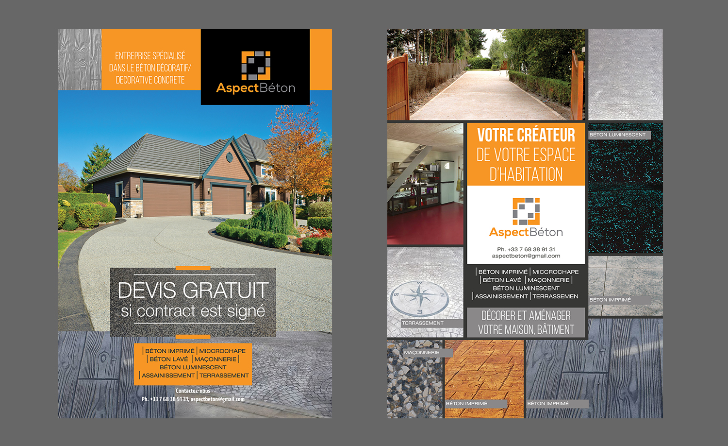 Serious, Modern, Concrete Flyer Design for a Company by INGA DESIGN ...