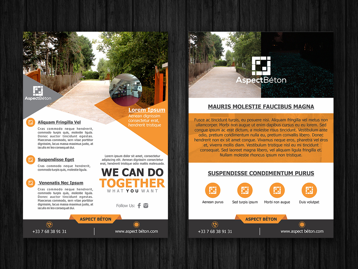 Serious, Modern, Concrete Flyer Design for a Company by ESolz ...